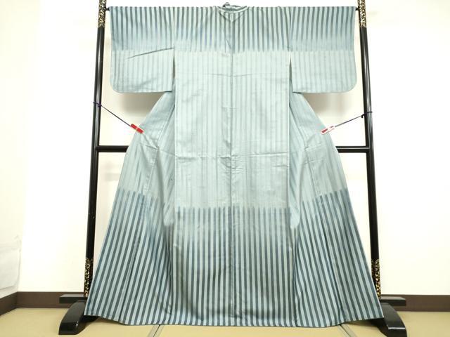 平和屋着物●訪問着　紬地　間道　正絹　逸品　DAAV8730tw