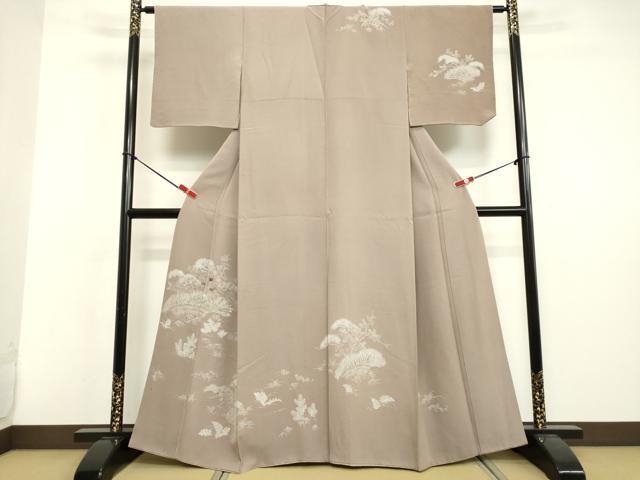 平和屋着物●創業460年・千總　訪問着　刺繍　風景草花文　金糸　高島屋扱い　正絹　逸品　DAAV8758tw