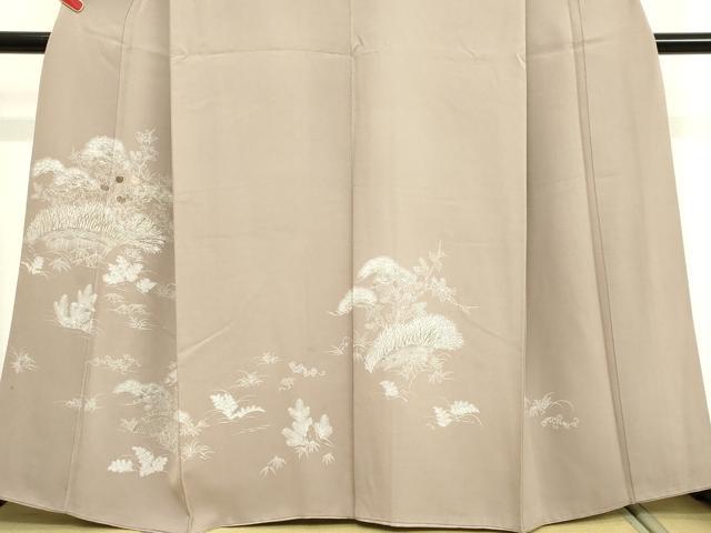 平和屋着物○創業460年・千總 訪問着 刺繍 風景草花文 金糸