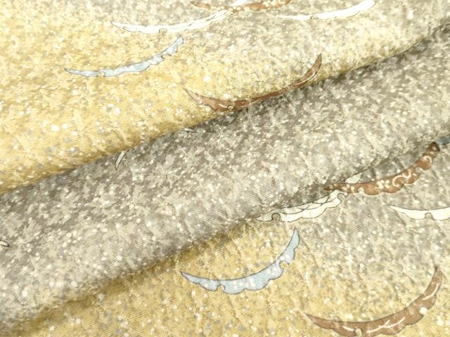 平和屋着物●上質な小紋　絞り　雪輪芝文　暈し染め　正絹　逸品　未使用　DAAV8780tw