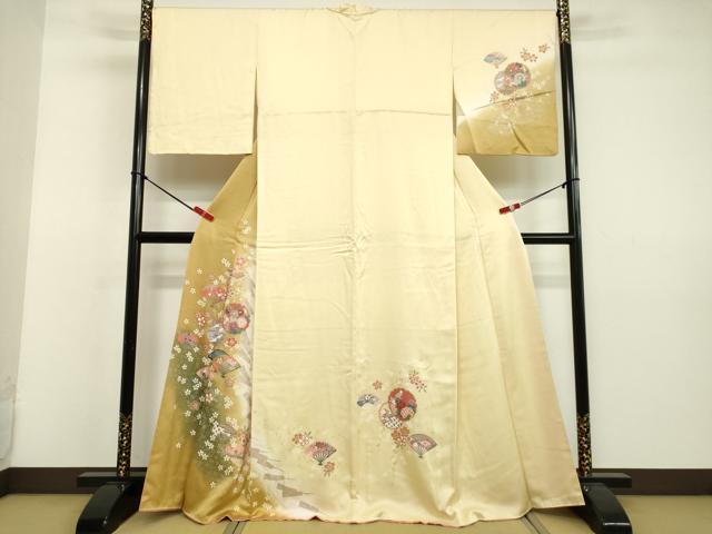 平和屋着物○訪問着 飛鶴雪輪 暈し染め 金銀彩 正絹 逸品