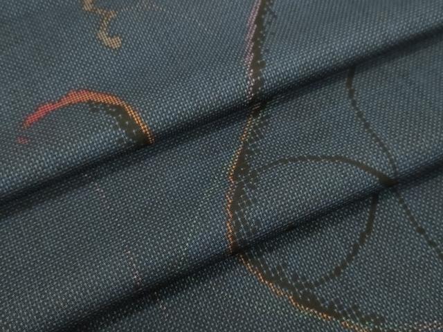 平和屋着物●本場大島紬　7マルキ　唐草文　正絹　逸品　DAAV8826tw