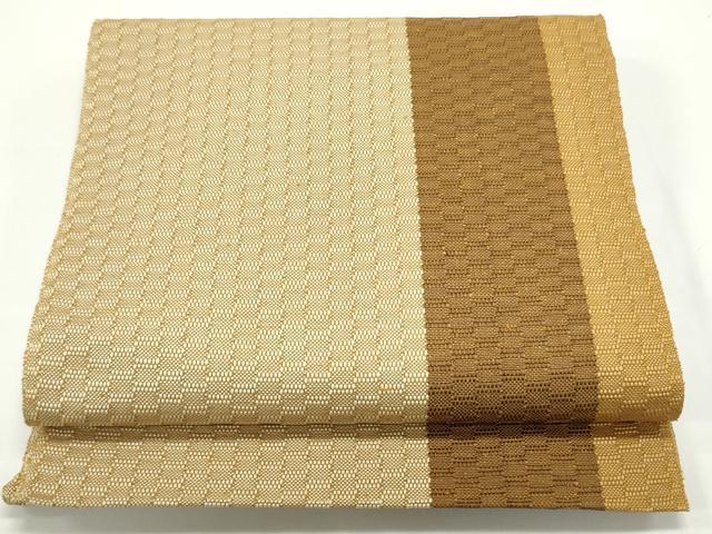 平和屋着物●八寸名古屋帯　間道　正絹　逸品　DAAV9054ob