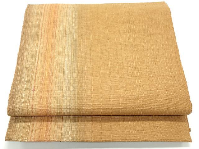 平和屋着物●八寸名古屋帯　紬地　霞間道　正絹　逸品　未使用　DAAV9071ob