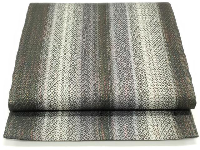 平和屋着物▽両面　全通柄袋帯　スリーシーズン　春夏秋　間道　正絹　逸品　未使用　DAAV9211ob