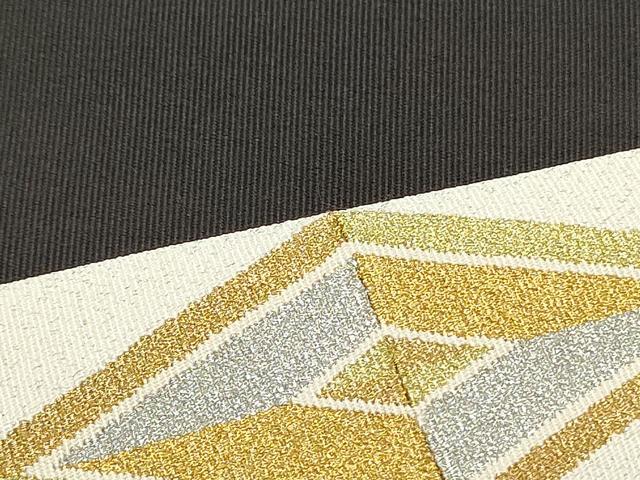 平和屋着物○爪掻き本綴れ 八寸名古屋帯 菱文 金銀糸