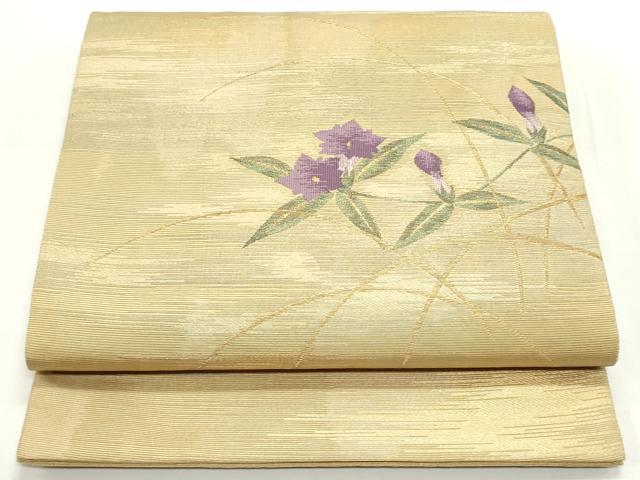 平和屋着物●西陣　京の名門　じゅらく謹製　清水六兵衛　太鼓柄袋帯　すくい織　秋趣　正絹　逸品　DAAV9277ob