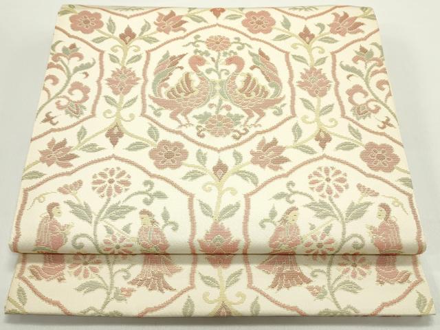 平和屋着物●六通柄　本袋帯　名物裂類錦文　正絹　逸品　DAAV9328ob