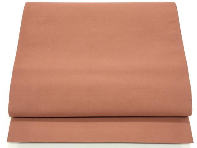 平和屋着物●爪掻き本綴れ　八寸名古屋帯　赤錆色　正絹　逸品　DAAV9437ob