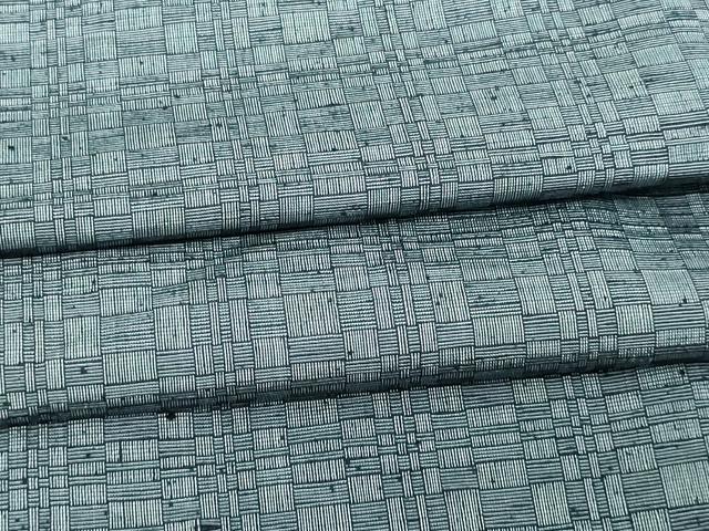 平和屋着物▽上質な紬　単衣　変わり間道　正絹　逸品　DAAV9534sf