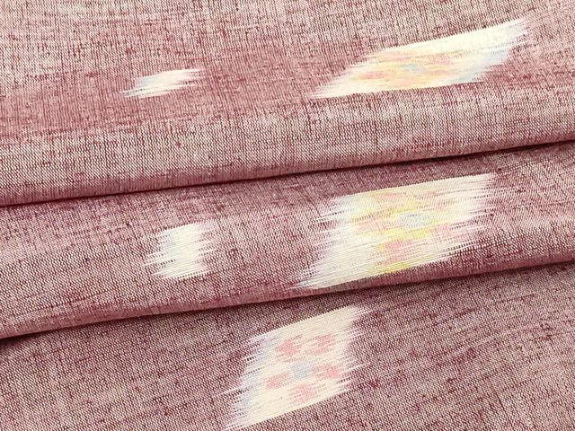 平和屋着物▽上質な紬 　単衣　舞花文 　正絹　逸品　未使用　DAAV9538sf