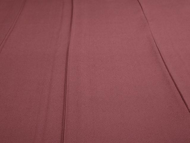 平和屋着物▽上質な色無地　単衣　暗紅色　正絹　逸品　DAAV9562sf