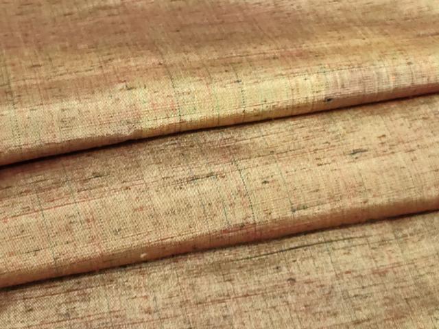 平和屋着物▽上質な紬 　単衣　霞文 　正絹　逸品　未使用　DAAV9599sf