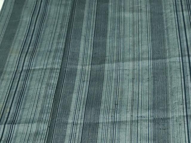 平和屋着物▽上質な紬　単衣　間道　正絹　逸品　DAAV9612sf