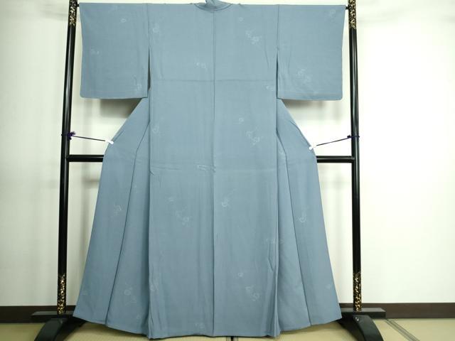 平和屋着物▽上質な小紋　単衣　蔦の葉文　正絹　逸品　DAAV9629sf