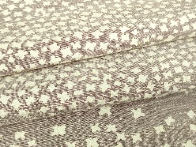 平和屋着物▽上質な紬　単衣　舞花文　正絹　逸品　DAAV9630sf