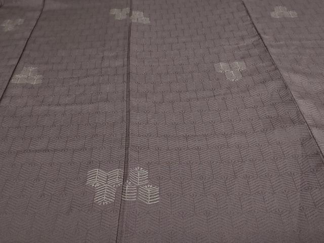 平和屋着物▽上質な小紋　単衣　松葉文　正絹　逸品　DAAV9644sf