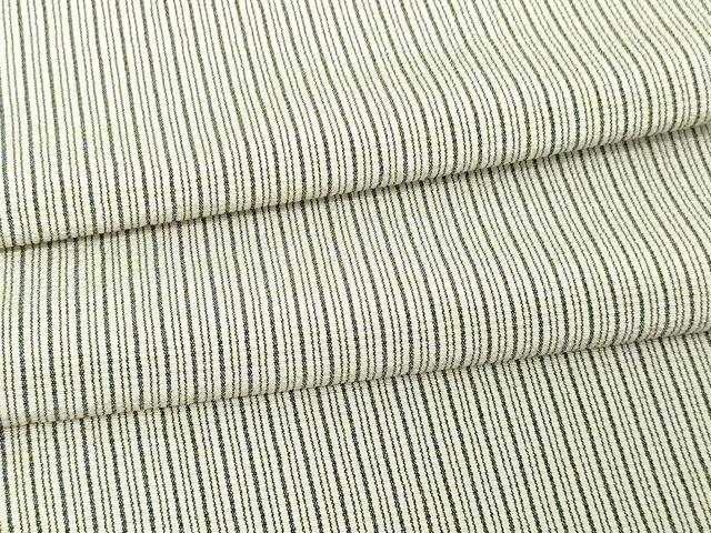 平和屋着物▽上質なお召　単衣　間道　正絹　逸品　DAAV9645sf