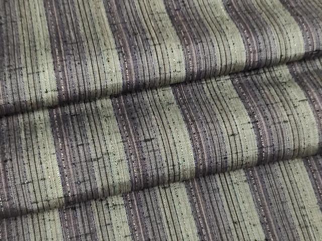 平和屋着物▽上質な紬 　単衣　 間道　正絹　逸品　未使用　DAAV9655sf