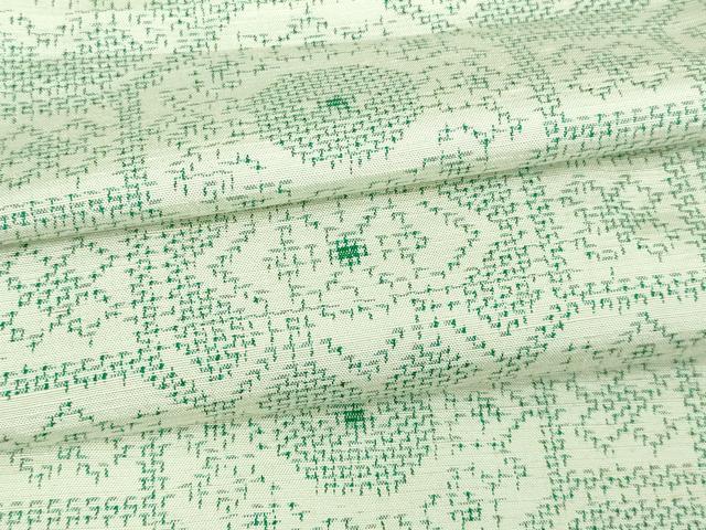 平和屋着物▽上質な紬　単衣　亀甲花文　正絹　逸品　DAAV9671sf