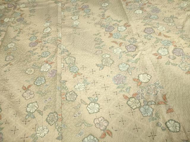 平和屋着物▽小紋　単衣　辻が花　暈し染め　洗える着物　DAAV9680sf