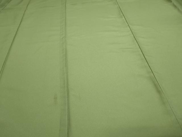 平和屋着物▽色無地　単衣　鶸茶色　洗える着物　DAAV9710sf