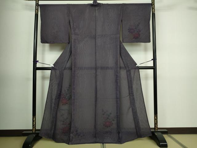 平和屋着物▽訪問着　無双　紗袷　紗×紗　草花文　金彩　正絹　逸品　DAAV9718sf