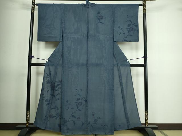 平和屋着物▽訪問着　無双　紗袷　紗×絽　更紗花文　正絹　逸品　DAAV9732sf