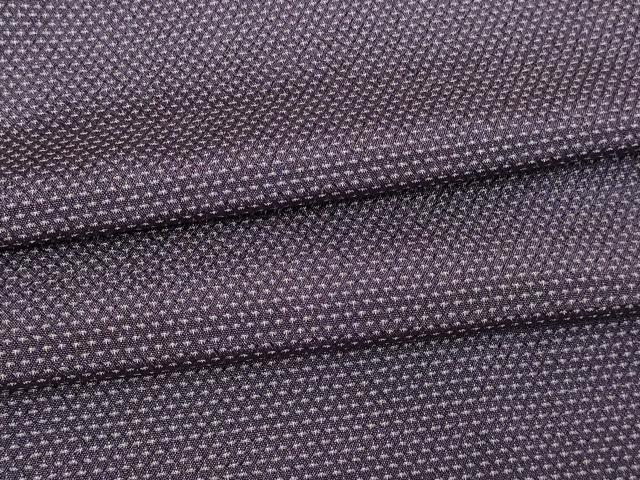 平和屋着物▽本塩沢　単衣　蚊絣　正絹　逸品　DAAV9739sf