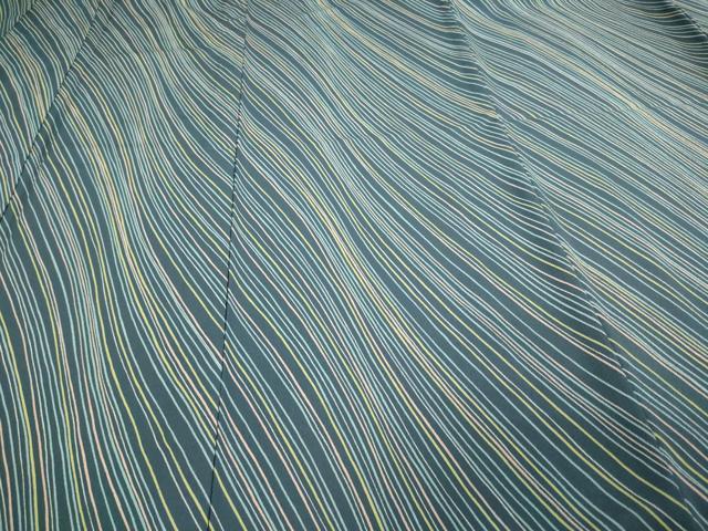 平和屋着物▽小紋　単衣　斜縞　洗える着物　DAAV9752sf