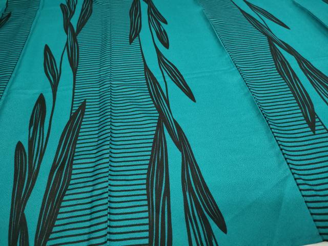 平和屋着物▽小紋　単衣　草葉文　洗える着物　DAAV9755sf