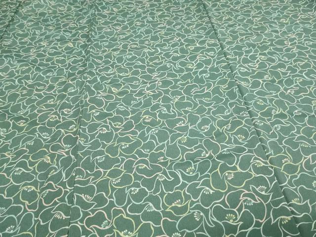 平和屋着物▽小紋　単衣　花尽くし文　洗える着物　DAAV9764sf