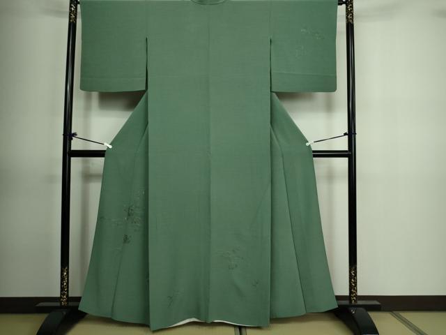 平和屋着物▽中国三大刺繍　汕頭刺繍　スワトウ刺繍　総刺繍　訪問着　単衣　枝花文　金糸　鈴乃屋扱い　正絹　逸品　DAAV9852sf