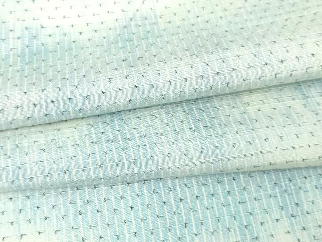 平和屋着物▽上質な紬　単衣　霞文　正絹　逸品　DAAV9858sf