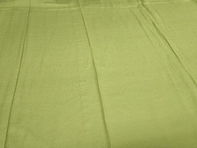 平和屋着物▽男性　色無地　単衣　網目地紋　抹茶色　正絹　逸品　未使用　DAAV9863sf