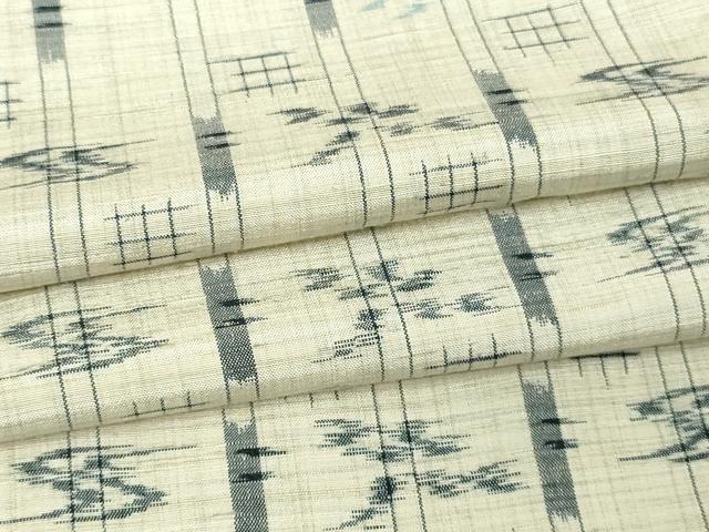 平和屋着物▽上質な紬　単衣　吉祥間道　正絹　逸品　DAAV9937sf