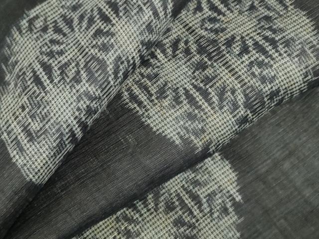 平和屋着物＊夏物　上布　麻の葉丸文　麻　逸品　DAAX1161op