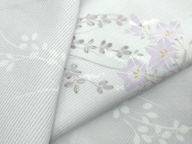 平和屋着物＊夏物　小紋　絽　萩　桔梗　洗える着物　DAAW0595op