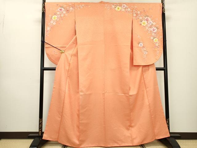 平和屋着物●小振袖　二尺袖　舞花　暈し染　金銀彩　洗える着物　DAAW3790fe