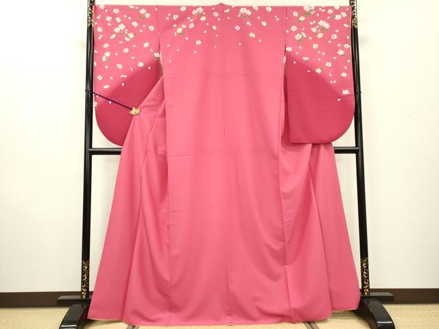 平和屋着物●小振袖　二尺袖　桜　暈し染　金彩　洗える着物　DAAW3833fe