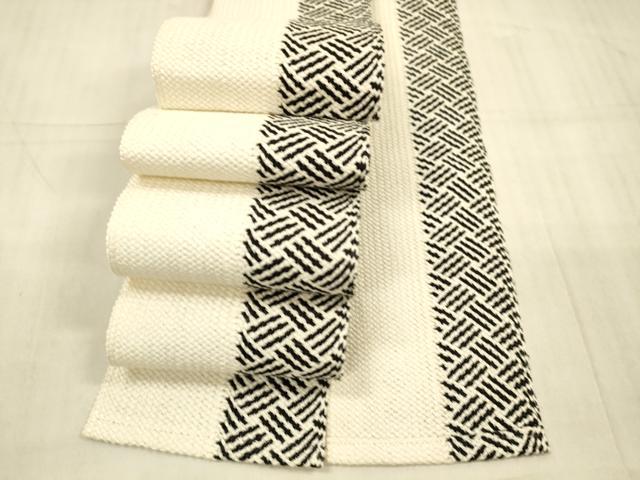平和屋着物＊夏物　男性　角帯　組織　抽象間道　正絹　逸品　DAAW4228cm
