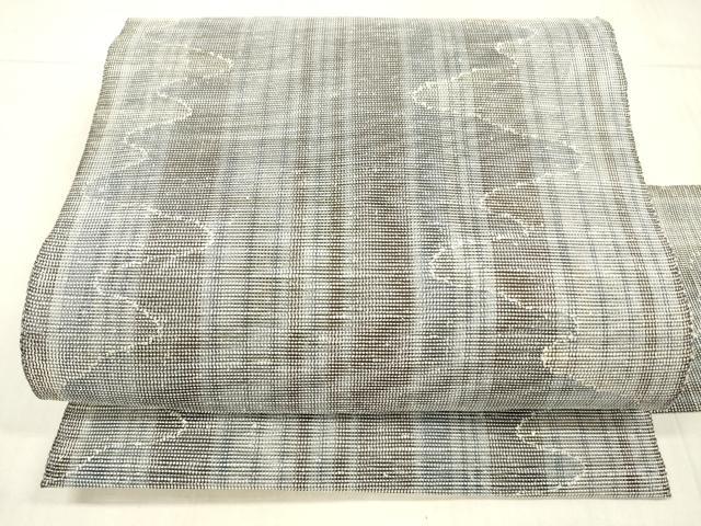 平和屋着物＊夏物　八寸名古屋帯　抽象間道　正絹　逸品　DAAW4230cm