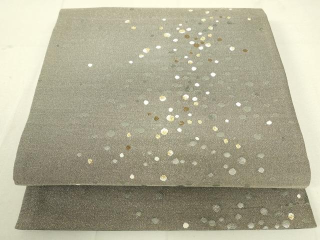 平和屋着物●六通柄袋帯　丸文　金銀糸　正絹　逸品　DAAW4451cm