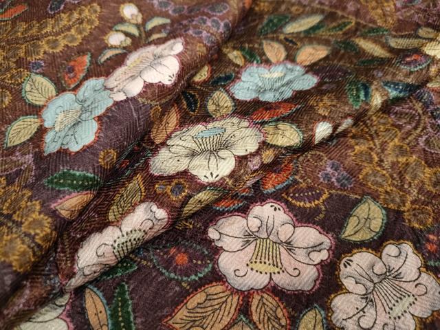 平和屋着物●上質な小紋　辻が花　正絹　逸品　DAAW5014ud