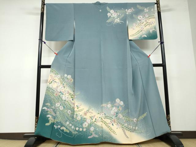 平和屋着物●訪問着　辻が花　暈し染め　金彩　正絹　逸品　DAAW5016ud
