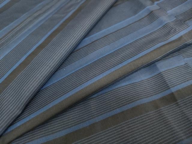 平和屋着物●本場縞大島紬　横段文　正絹　逸品　DAAW5078ud