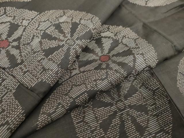 平和屋着物●本場大島紬　源氏車文　正絹　逸品　DAAW5093ud