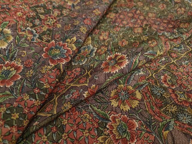 平和屋着物●二代目更甚　江戸更紗　小紋　更紗草花文　やまと誂製　正絹　逸品　DAAW5131ud