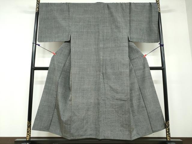 平和屋着物●男性　紬　縞　キングサイズ　正絹　逸品　DAAW5141ud