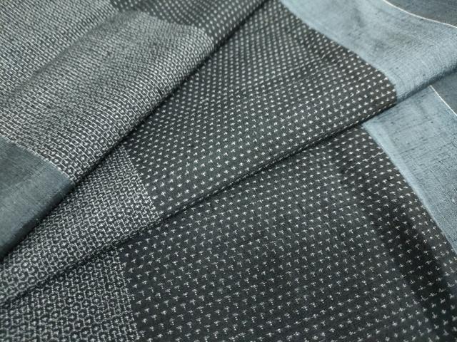 平和屋着物●本場結城紬　重要無形文化財　100亀甲　間道　正絹　逸品　DAAW5215ud